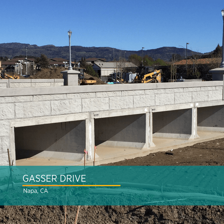 Box Culvert Fits Wing Walls & Parapets in Napa County - Jensen Precast