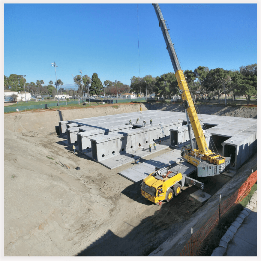 Stormwater Capture Using Precast Concrete Detention Reservoir | Jensen ...